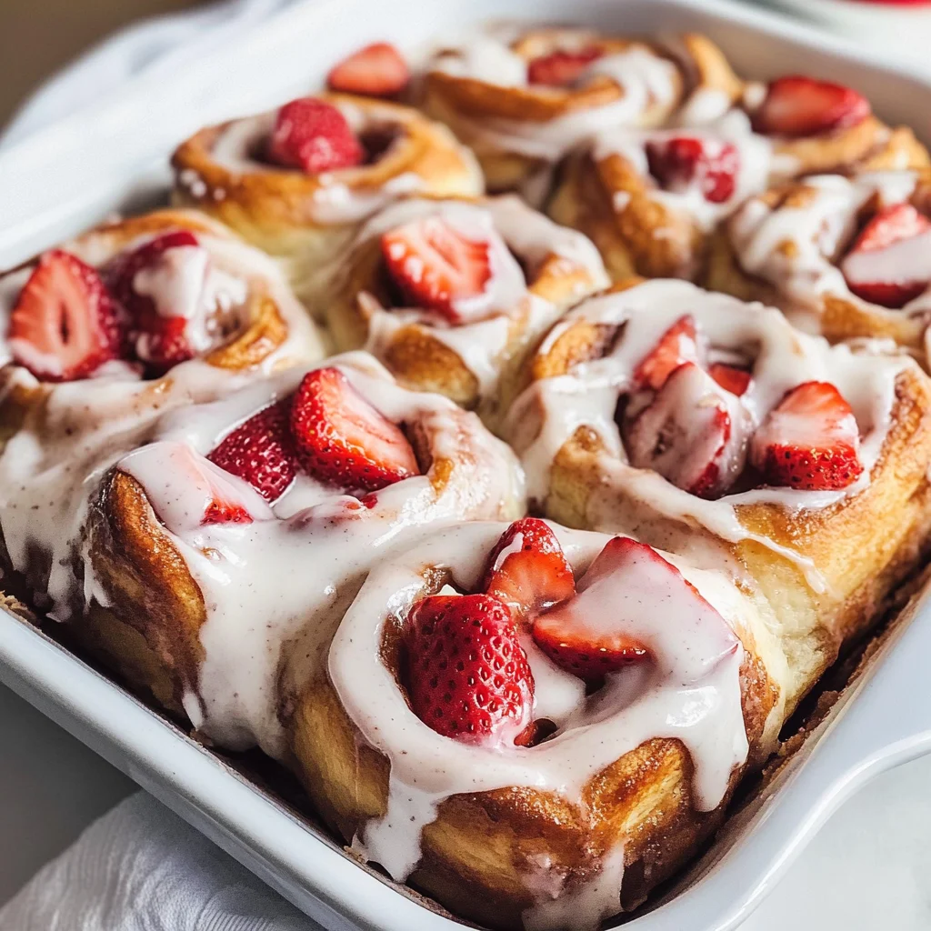 Strawberry Shortcake Cinnamon Rolls Recipe