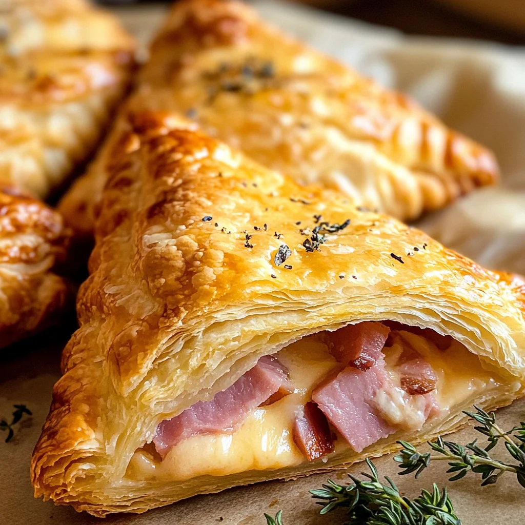 chicken chicken ham and Cheese Puff Pastry