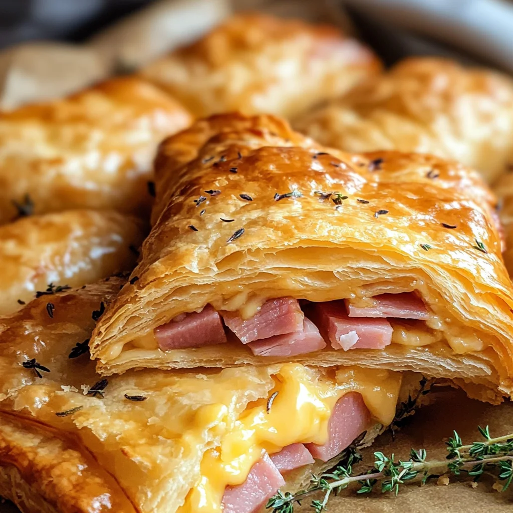 chicken chicken ham and Cheese Puff Pastry