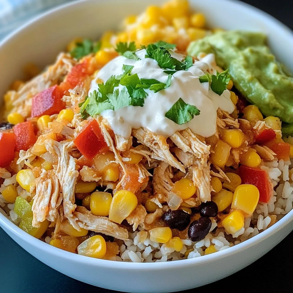 Instant Pot Shredded Chicken Burrito Bowls