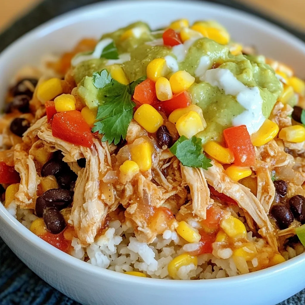 Instant Pot Shredded Chicken Burrito Bowls