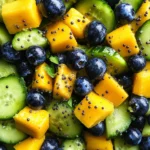 Mango Cucumber Salad with Blueberries and Avocado Delight