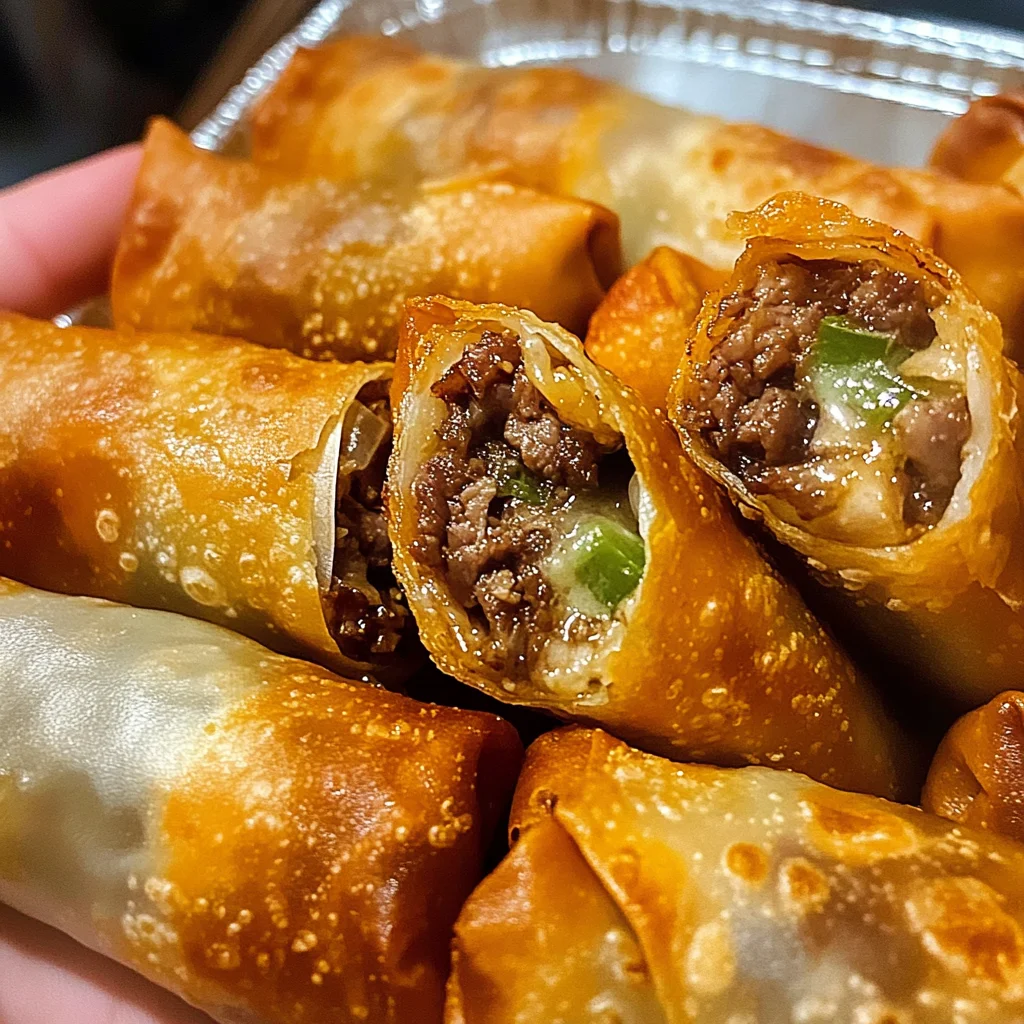 Philly Cheesesteak Egg Roll