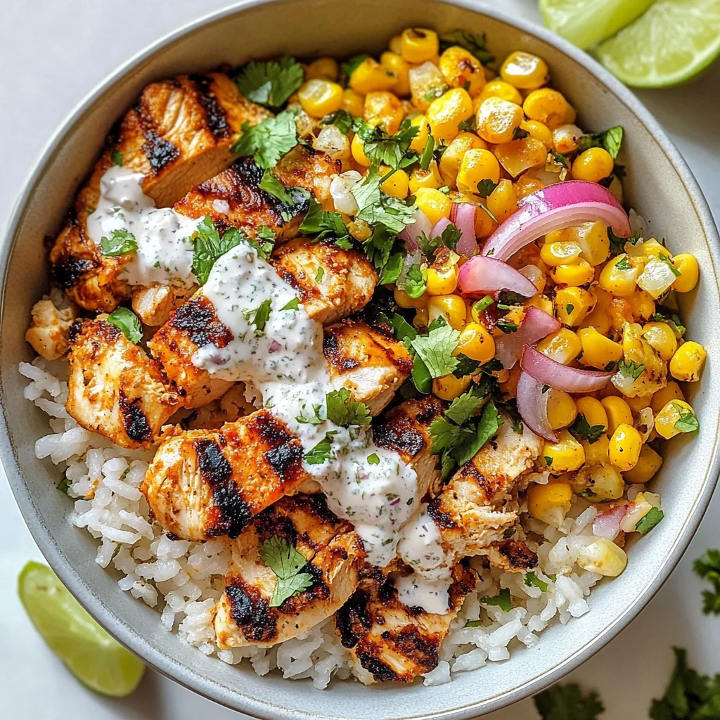 Street Corn Chicken Rice Bowl